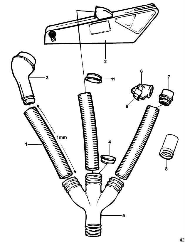 Elu E34995 Type 1 Dust Ext Kit Spare Parts - Part Shop Direct