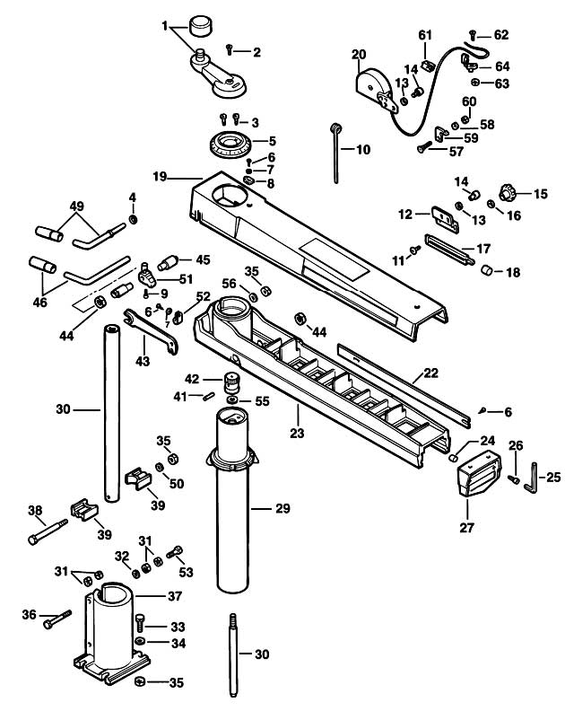 DeWalt DW720 Type 1 - US Radial Arm Saw Spare Parts - Part Shop Direct