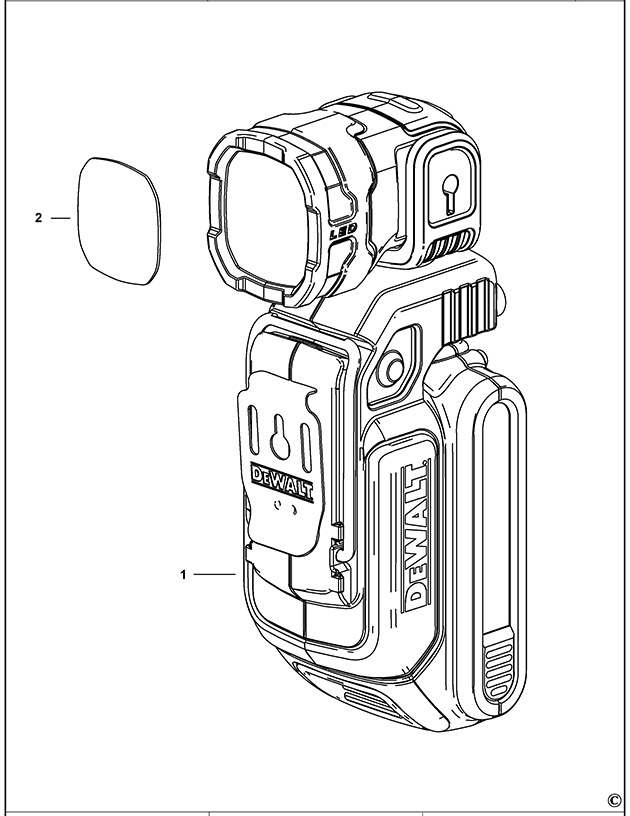 DeWalt DCL044 Torch Spare Parts - Part Shop Direct