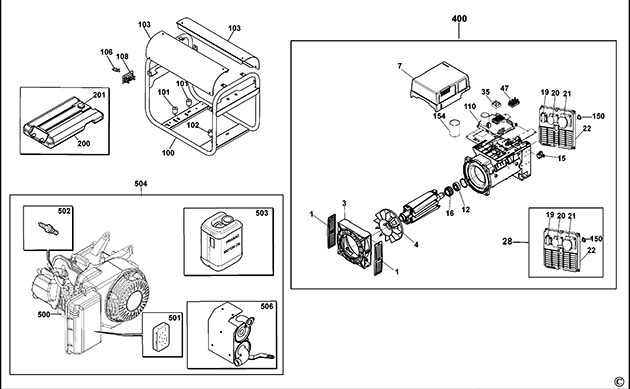 DeWalt PE652THI014 Generator Spare Parts - Part Shop Direct