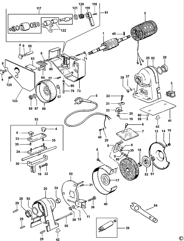 Elu MWA159 Type 2 Bench Grinder Spare Parts - Part Shop Direct
