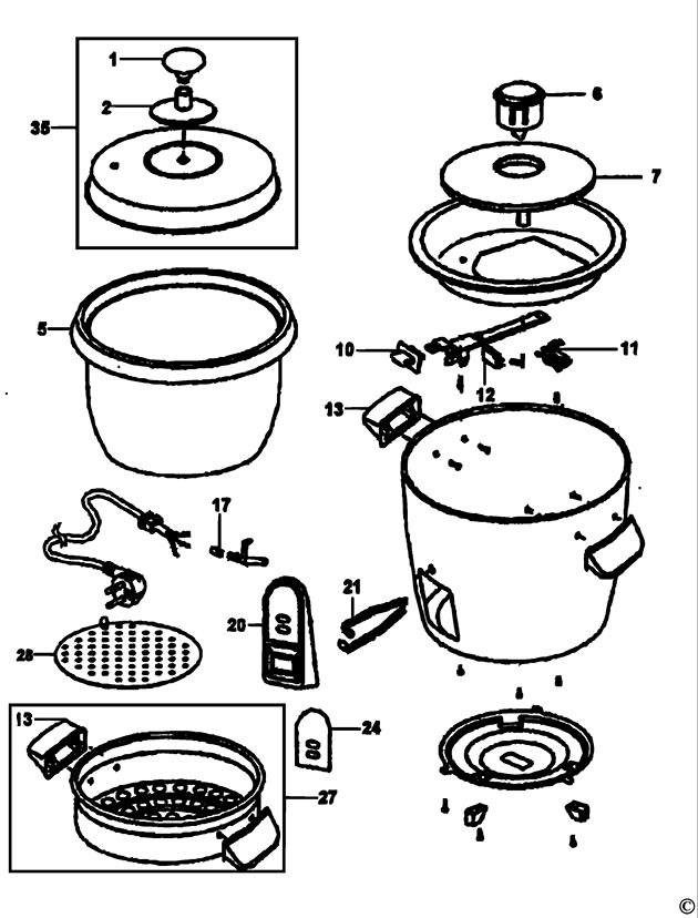 Black & Decker RC60 Type 1 Rice Cooker Spare Parts - Part Shop Direct