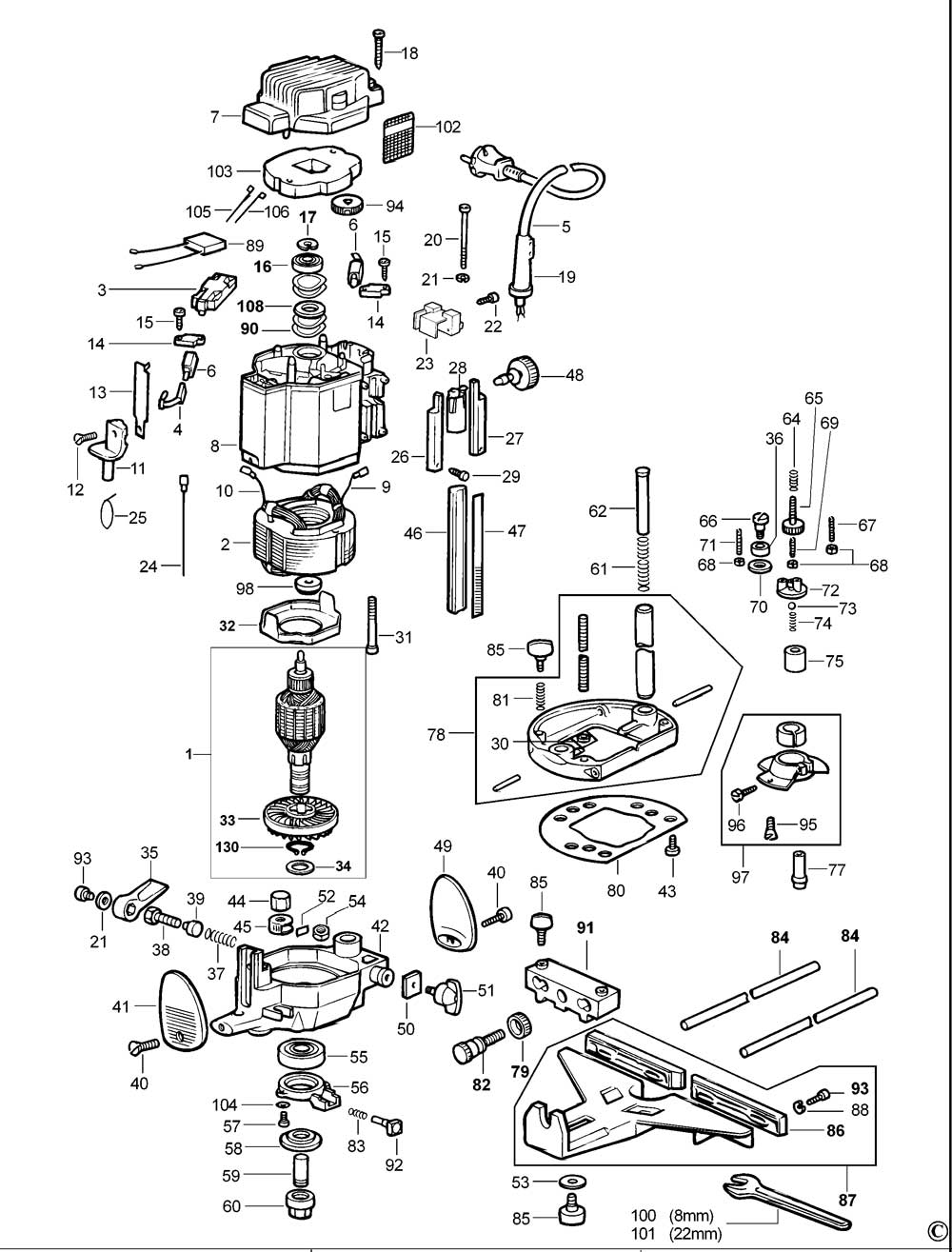 Elu MOF177E Type 3 Router Spare Parts - Part Shop Direct