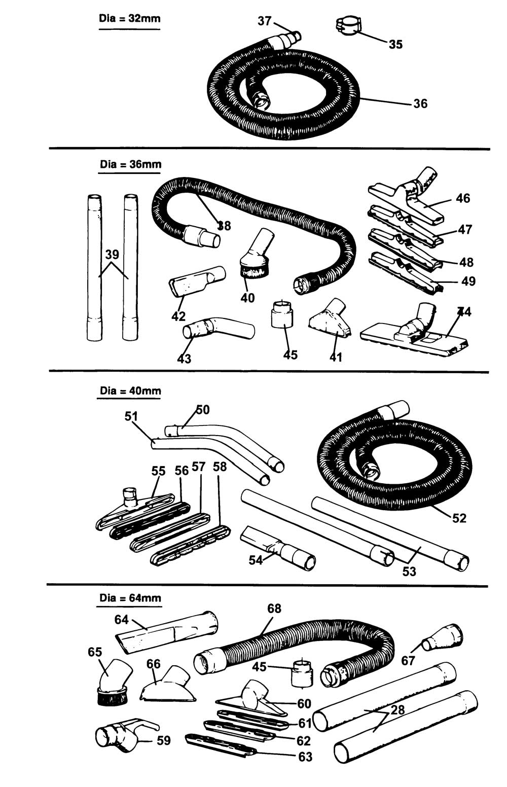 Elu EVE928 Type 1 Vacuum Extractor Spare Parts - Part Shop Direct