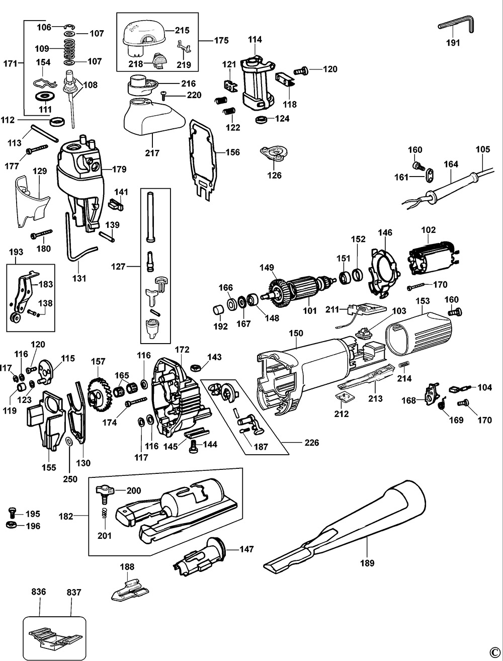 Elu ST73 Type 1 Jigsaw Spare Parts - Part Shop Direct